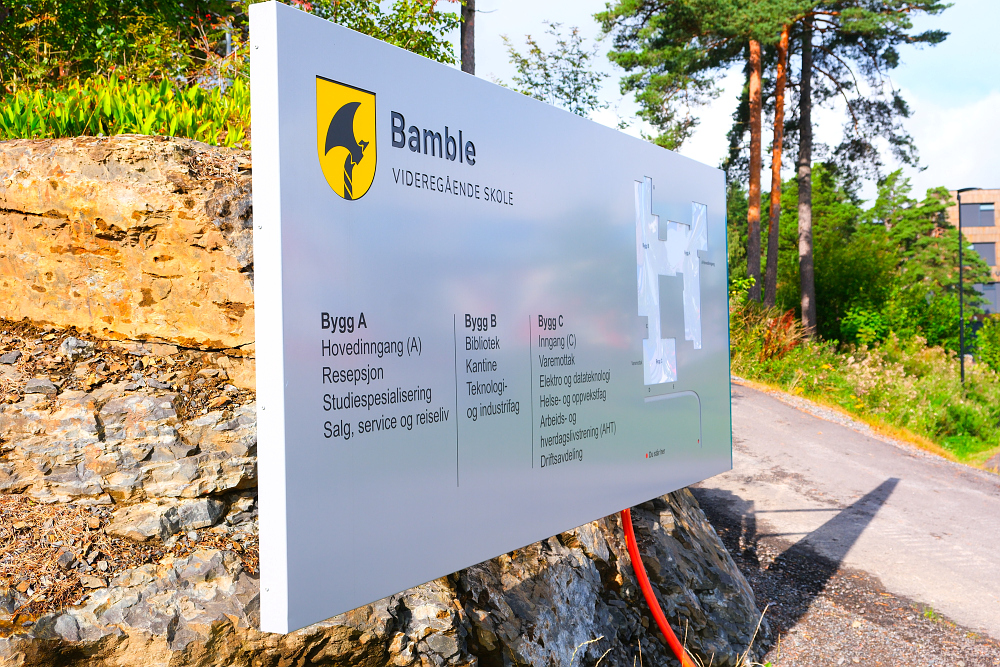 Skilt - Telemark fylkeskommune